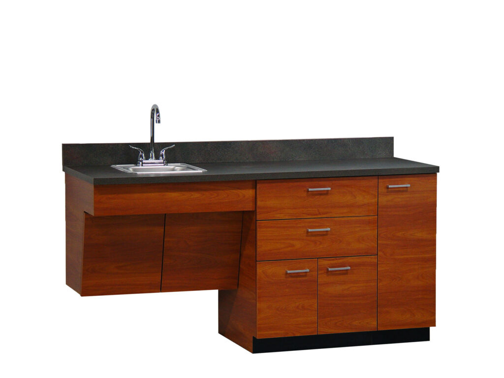 ADA Double Stainless Sink 60″ | Wheelchair Accessible Medical Cabinet